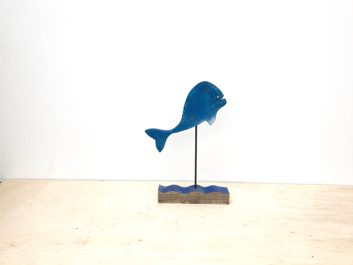 Flying Fish Wooden Fish Figure Whale Fish Statue Whale Fish - Etsy