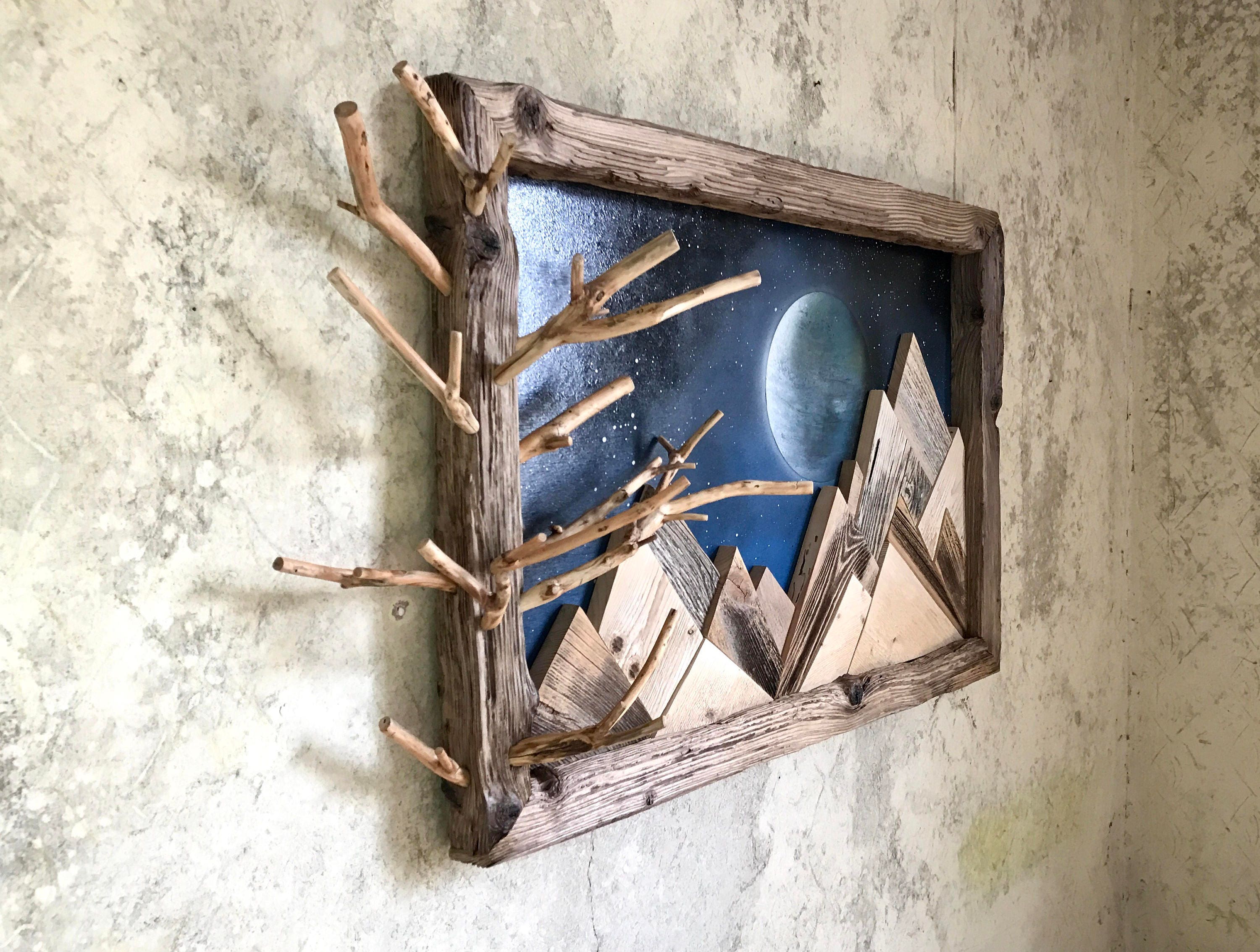 Driftwood Coat Rack, Coat Rack, Coat Hanger, Rack Art, Colors ...