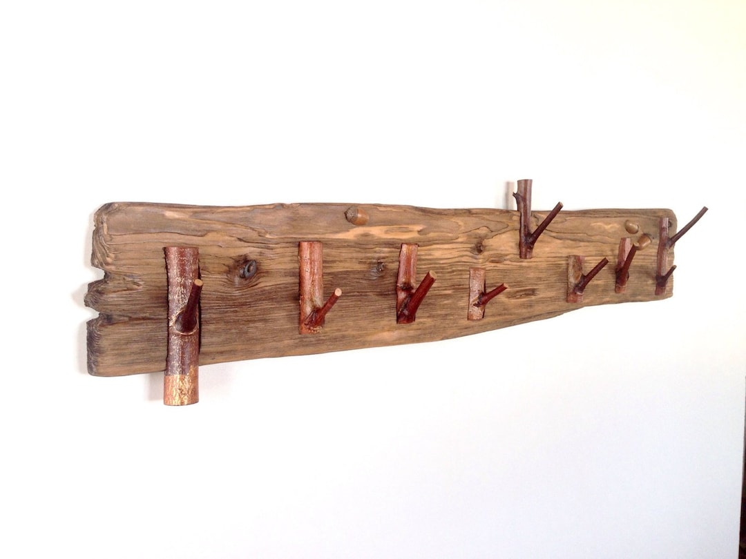 Altholz Garderobe, rustikale Garderobe, rustikale Regal, Wandgarderobe ...