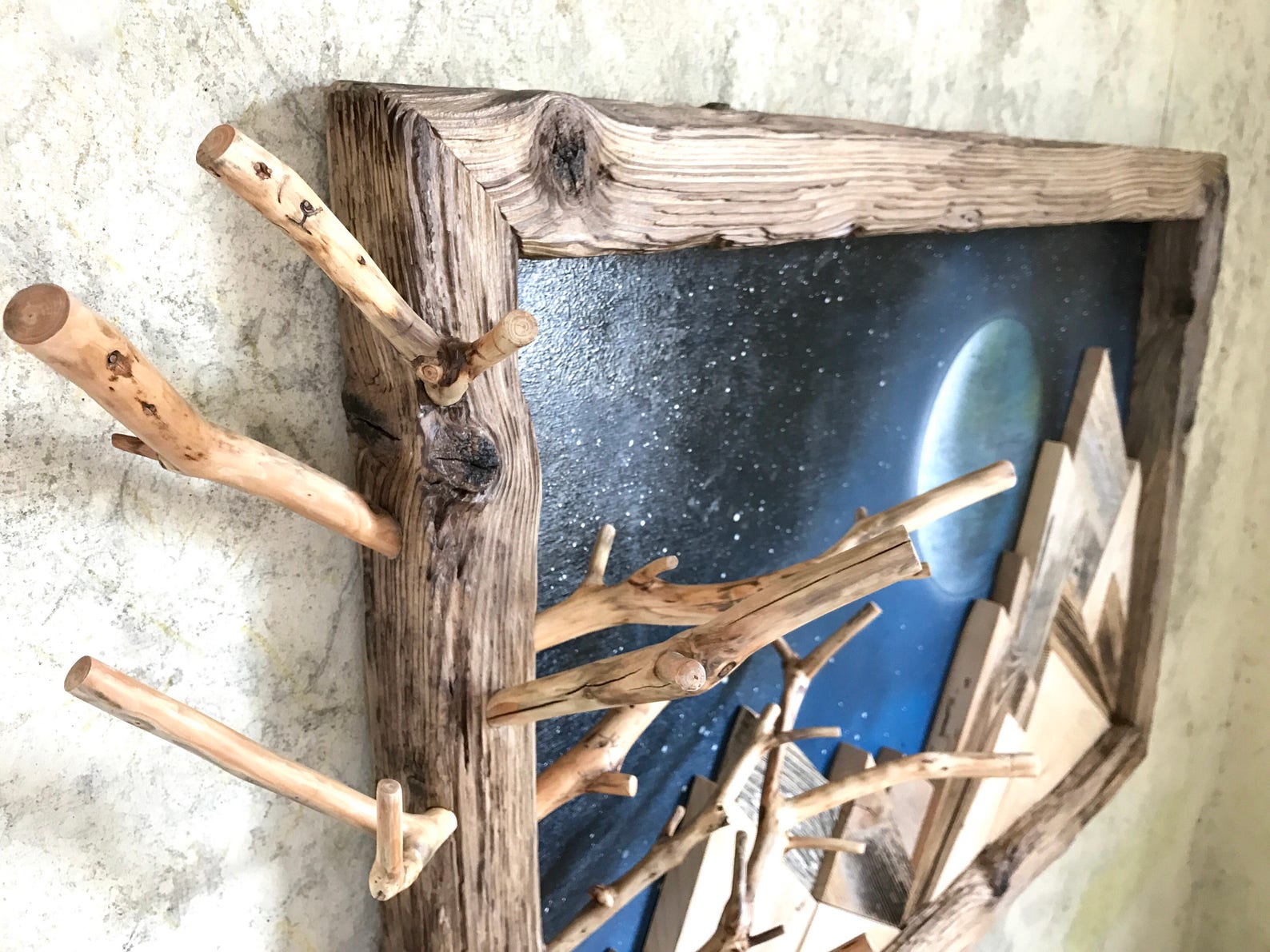 Driftwood Coat Rack, Coat Rack, Coat Hanger, Rack Art, Colors ...