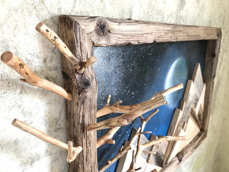 Driftwood Coat Rack, Coat Rack, Coat Hanger, Rack Art, Colors ...