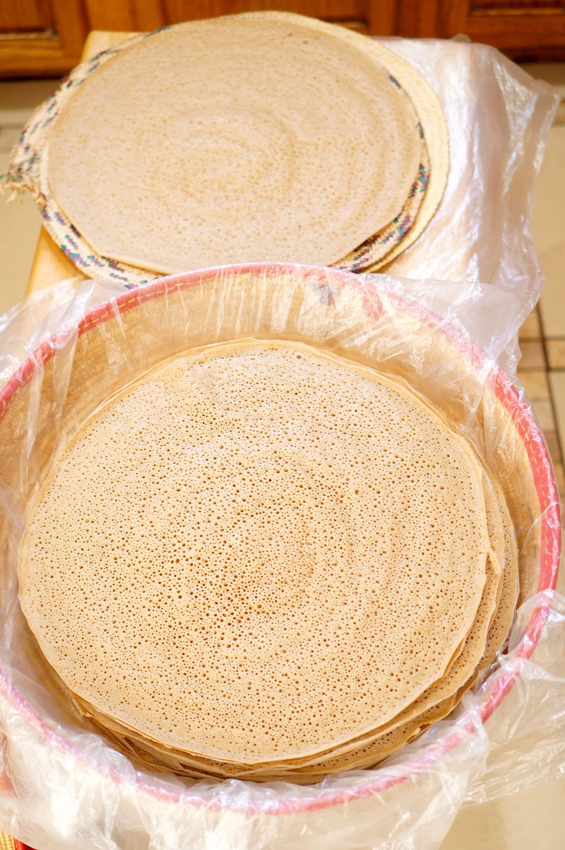 Fresh Ethiopian Africa Injera Bread ~ 100% Pure Teff Injera Vegan ...