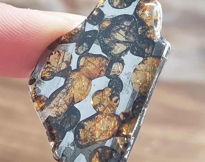 24CT Seymchan Pallasite Meteorite Slice, Olive Meteorite,beautiful ...