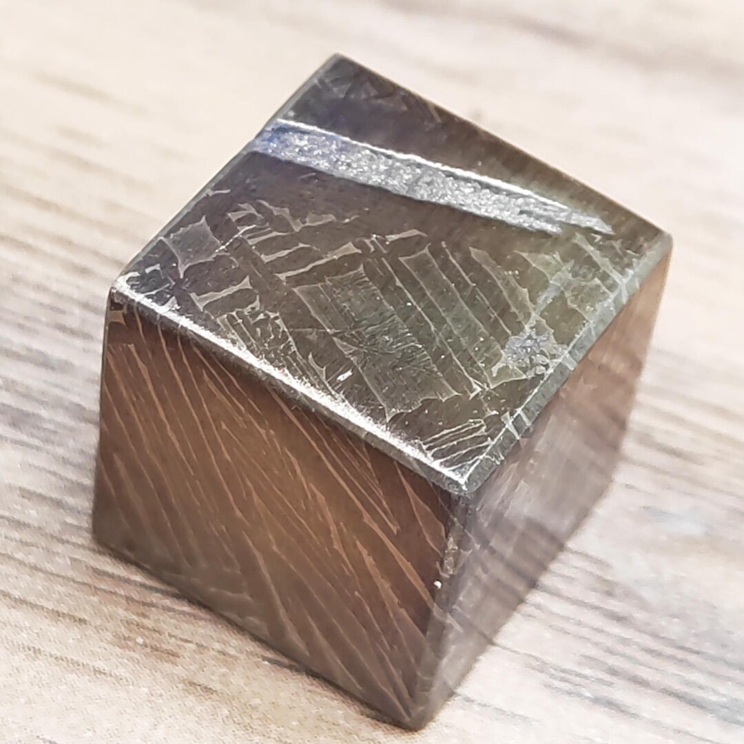 26.7g Muonionalusta Meteorite Slice, Roasted Blue Meteorite Specimen ...