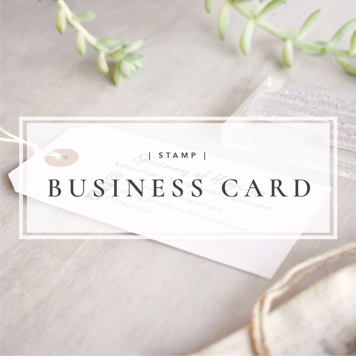 Custom Business Card Stamp Hand Stamped Logo and Social | Etsy