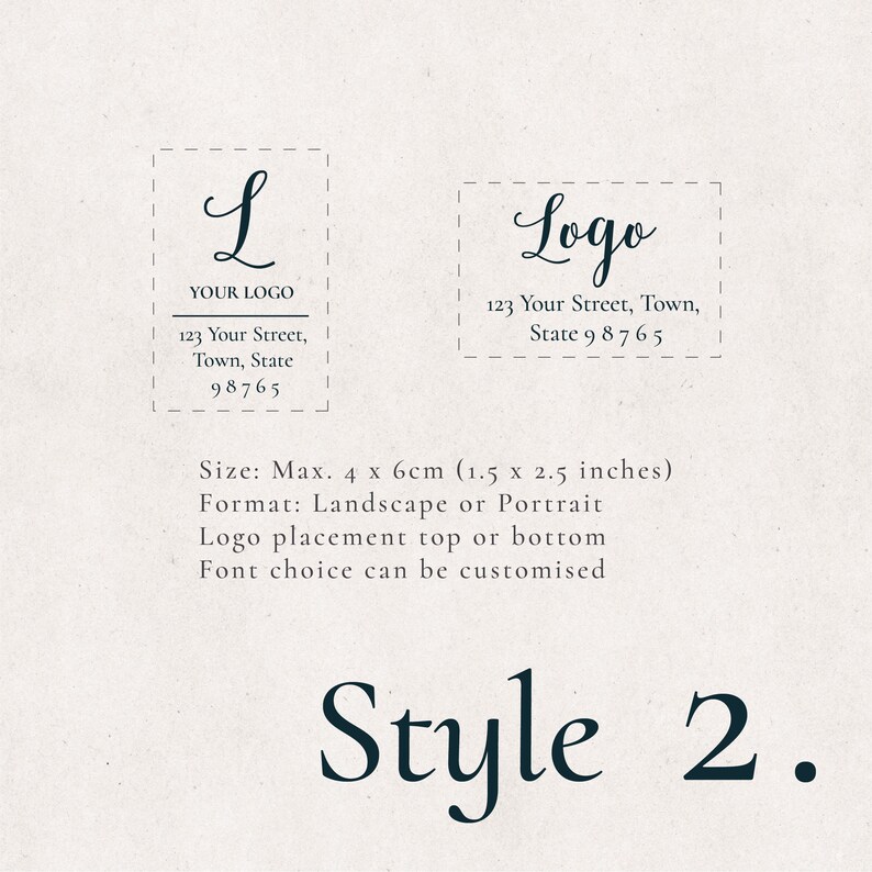 Custom Business Logo and Return Address Stamp - Etsy