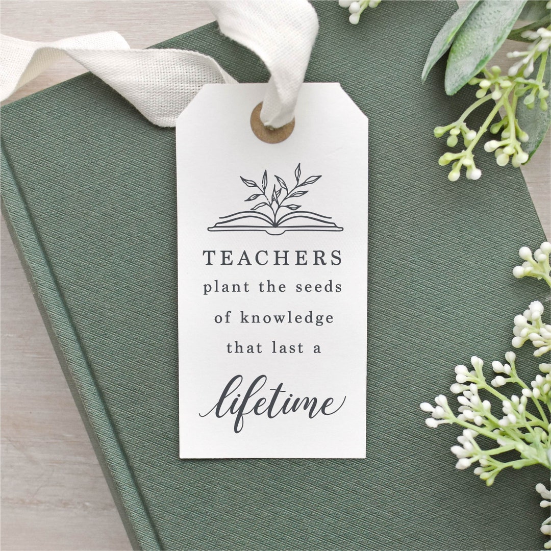 Teacher Quote Clear Rubber Stamp | Plant the Seeds of Knowledge Quote ...