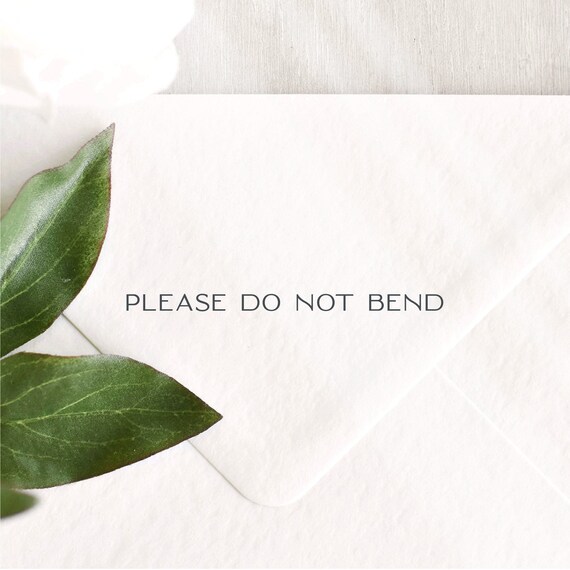 Long Please Do Not Bend Stamp | Etsy
