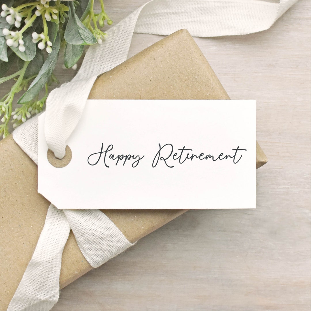 Happy Retirement Clear Rubber Craft Stamp - Single Line - Etsy