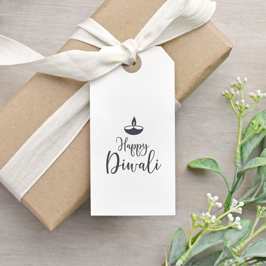 Happy Diwali Stamp | Hindu Diya Candle - Etsy