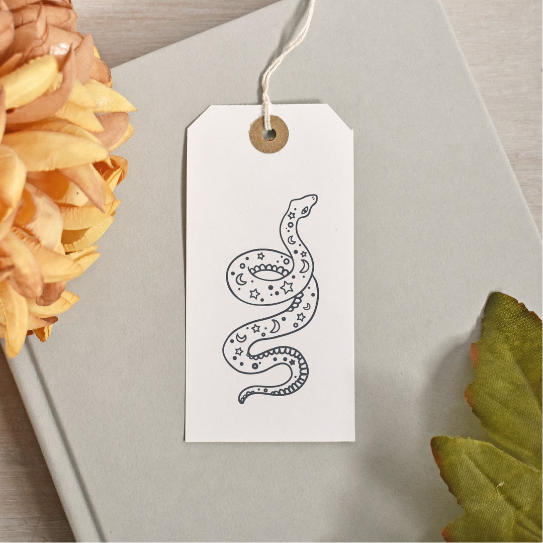 Magical Serpent Snake Halloween Rubber Stamp - Etsy