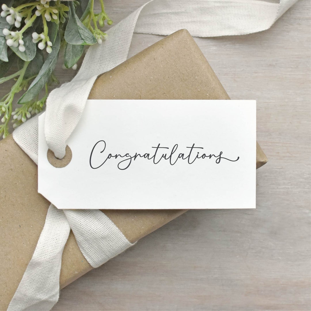 Congratulations Clear Rubber Stamp - Etsy