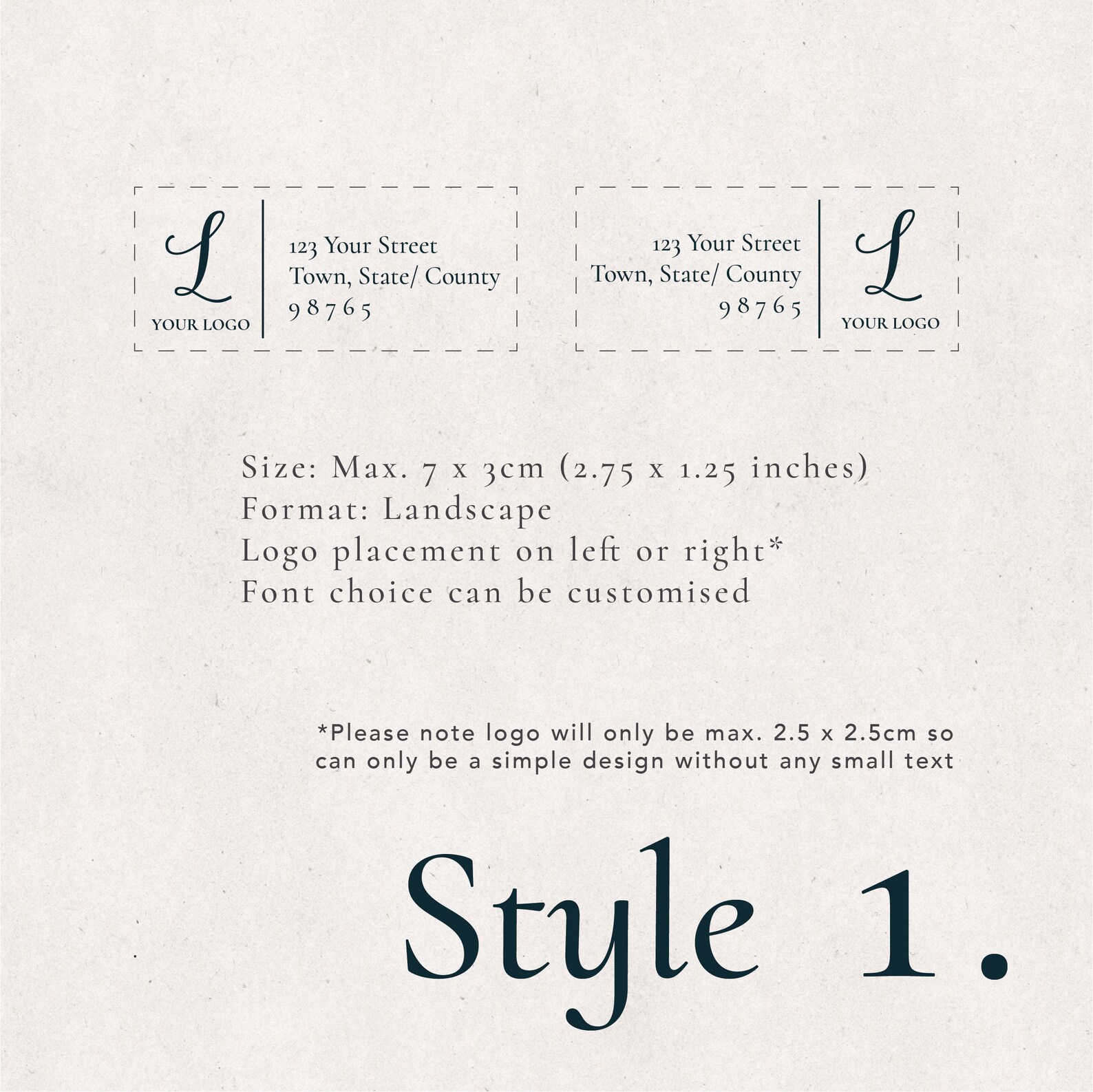 Custom Business Logo and Return Address Stamp - Etsy