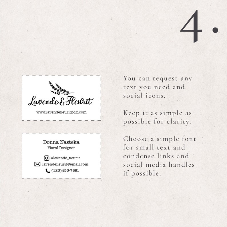 Double Business Card Stamp Set Custom Logo Stamp and Social - Etsy UK