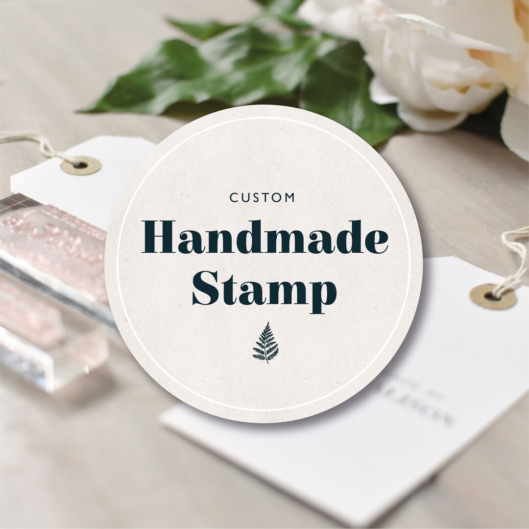 Custom Handmade Stamp Handmade With Love Stamp - Etsy UK