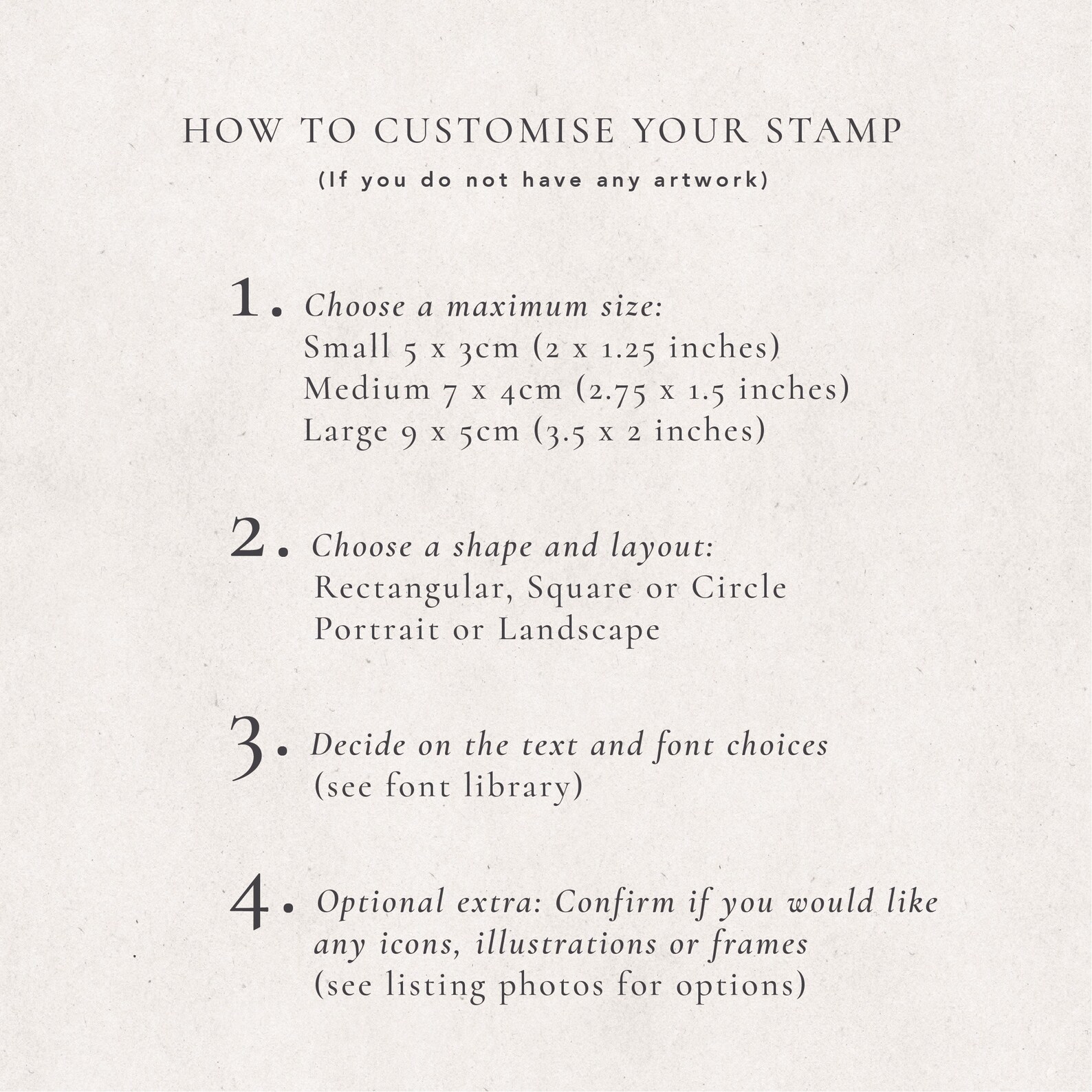 Custom Designed Stamp Personalised Business Stamp | Etsy