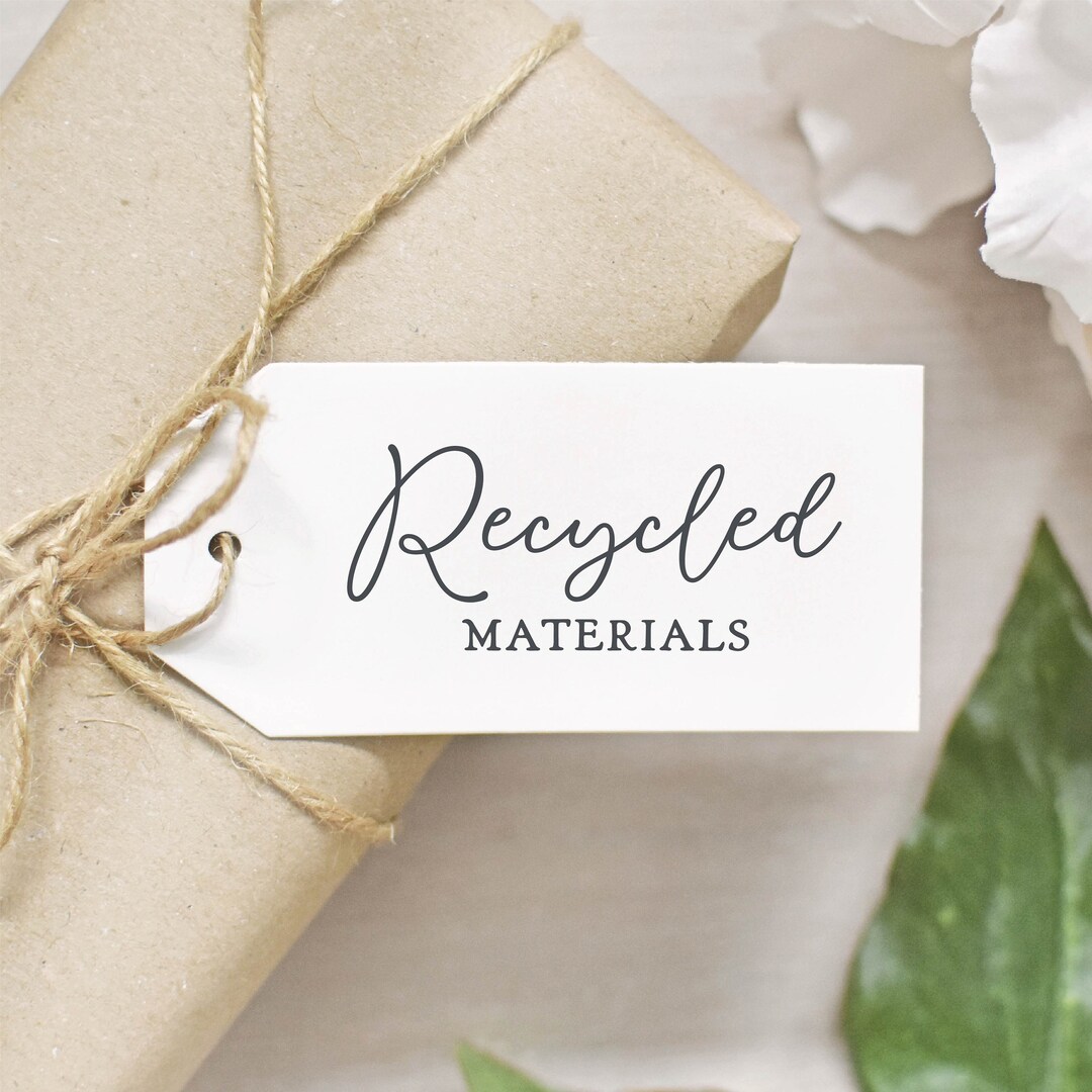 Recycled Materials Rubber Stamp - Etsy
