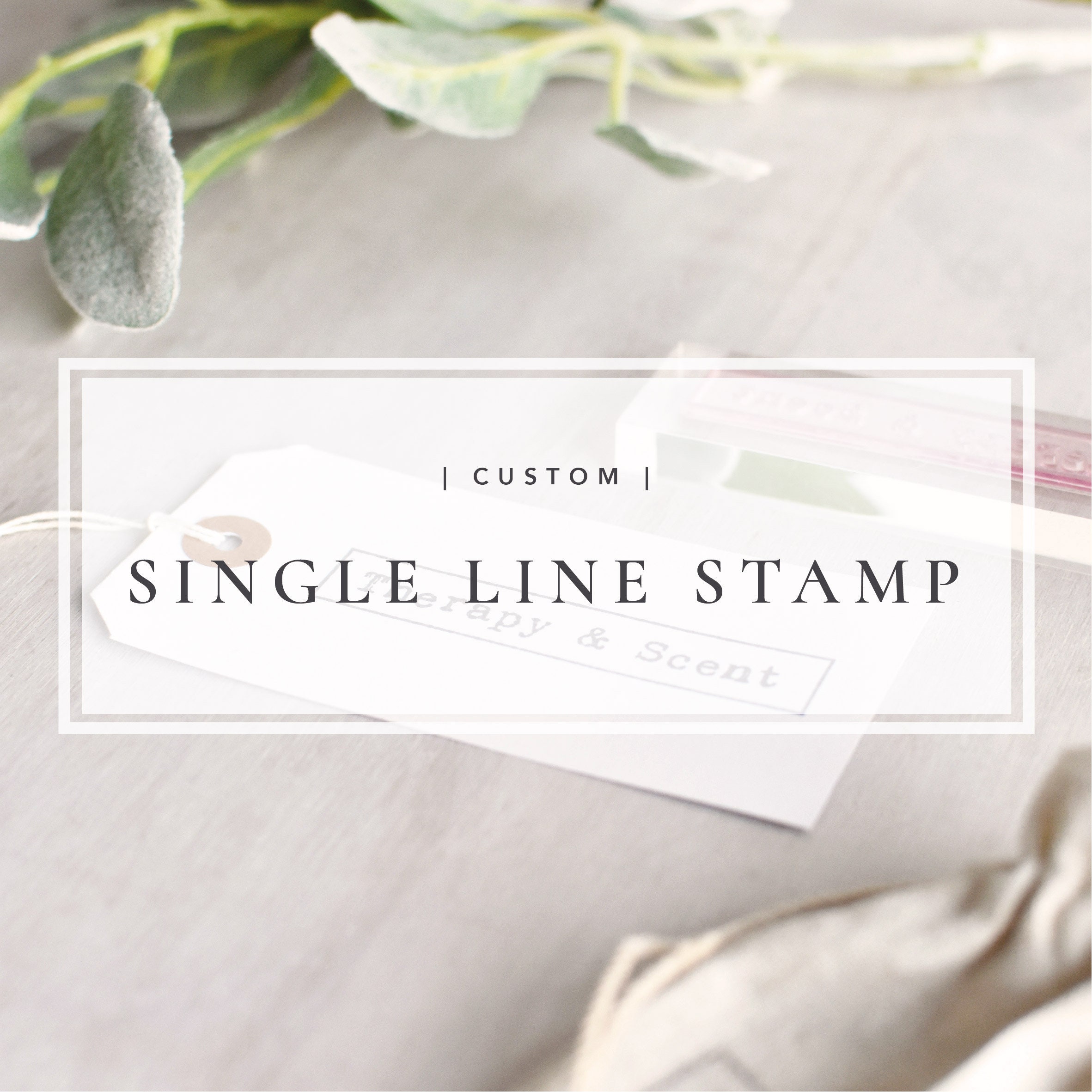 Custom Single Line Text or Logo Stamp - Etsy