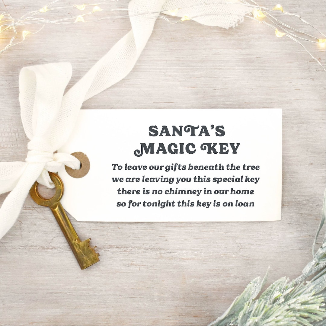 Santa's Magic Key Poem Christmas Rubber Stamp - Etsy