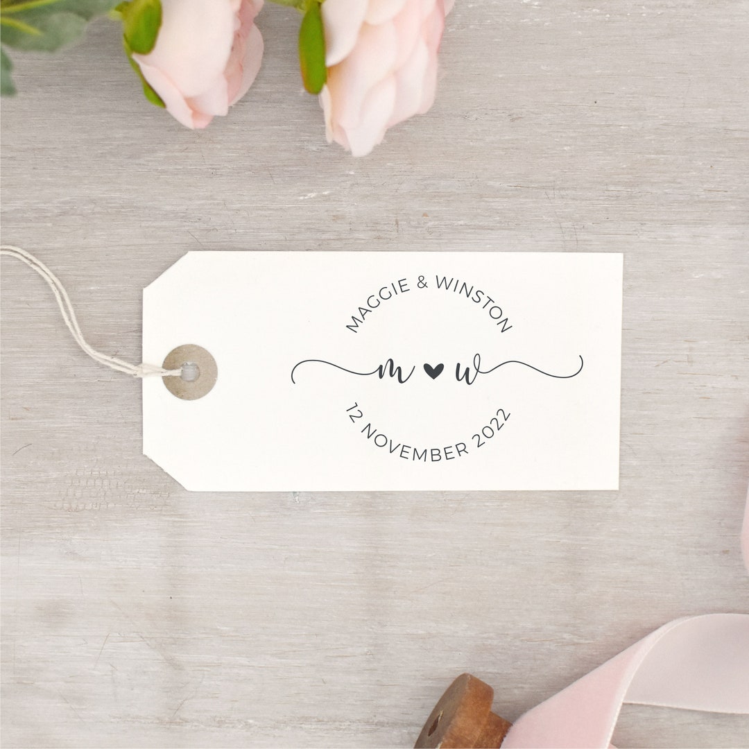 Simple Circle Custom Wedding Stamp - Etsy UK