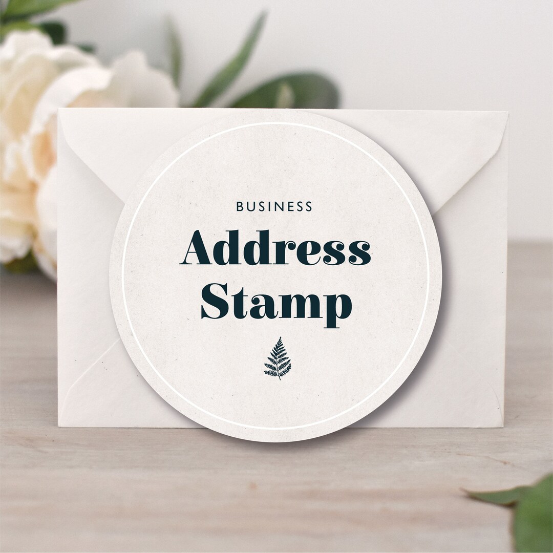 Custom Business Logo and Return Address Stamp - Etsy