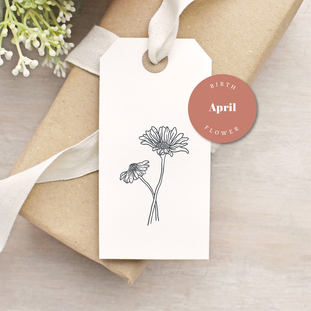 Gerbera Daisy Flower Clear Rubber Stamp | April Birth Flower - Etsy