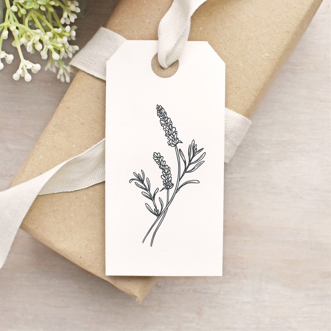 Curved Lavender Rubber Craft Stamp - Etsy