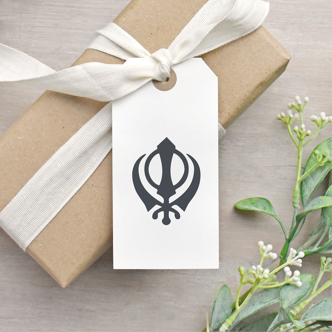 Sikh Khanda Rubber Stamp | Double Edged Sword Symbol - Etsy