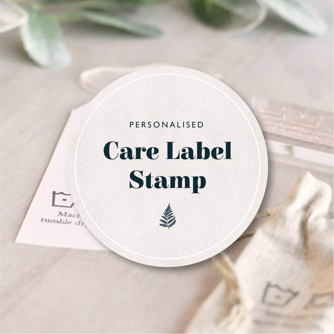 Custom Care Label Stamp for Washing Instructions With Garment Care ...