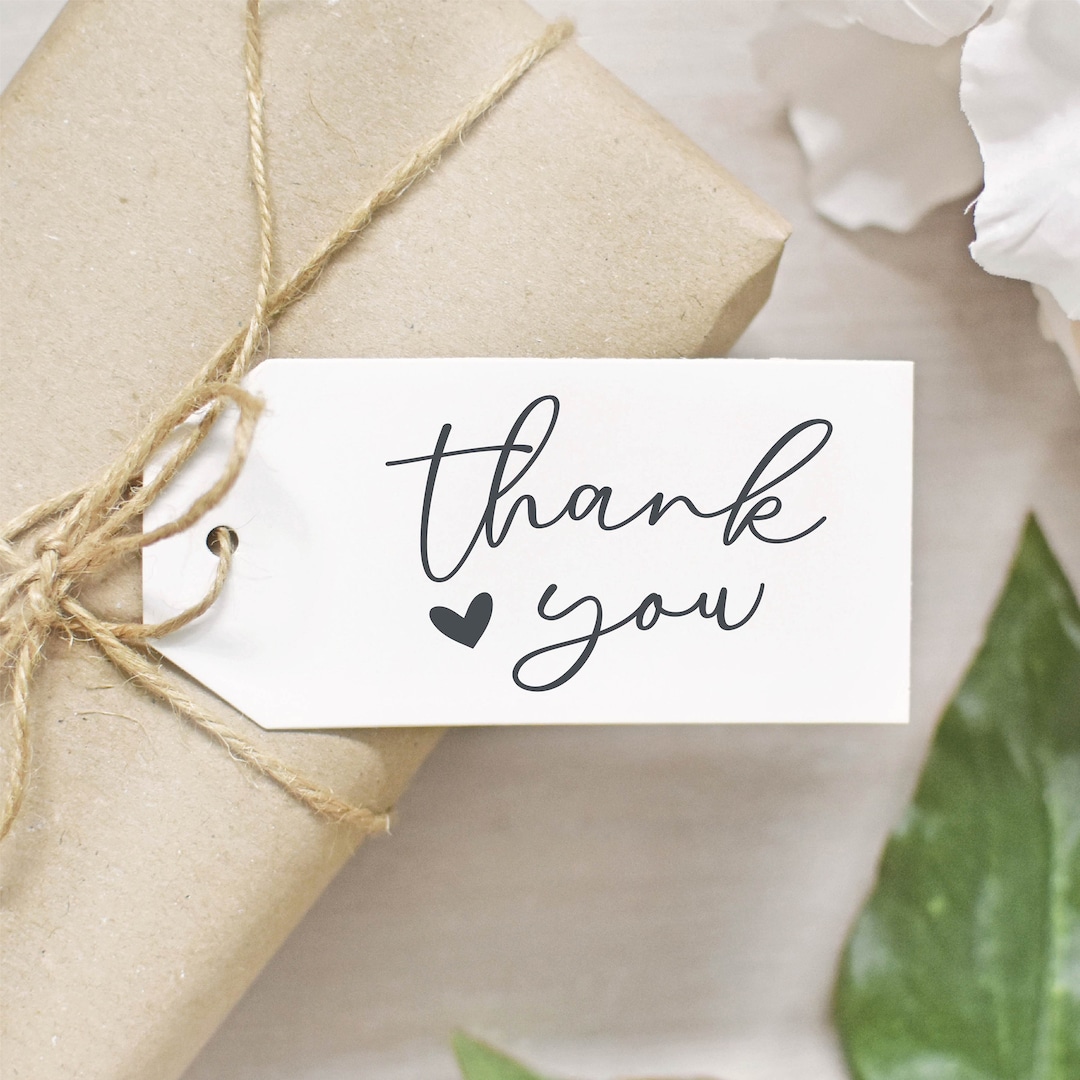 Thank You Clear Rubber Stamp | Wedding or Business Stamper - Etsy