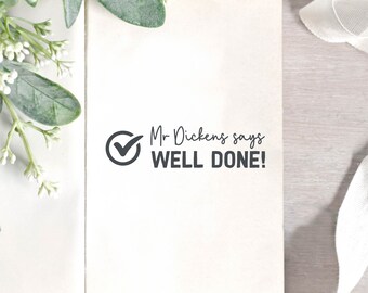 Teacher Stamp Set,custom Teacher Stamp,well Done Teacher Stamp,gift for ...