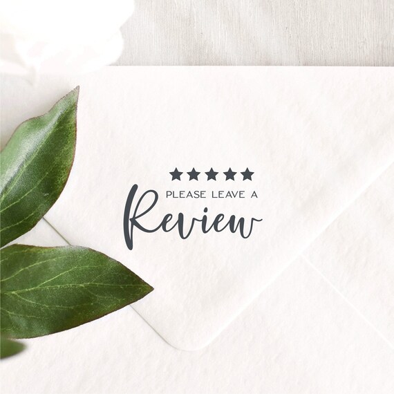 Please Leave A Review Stamp | Etsy