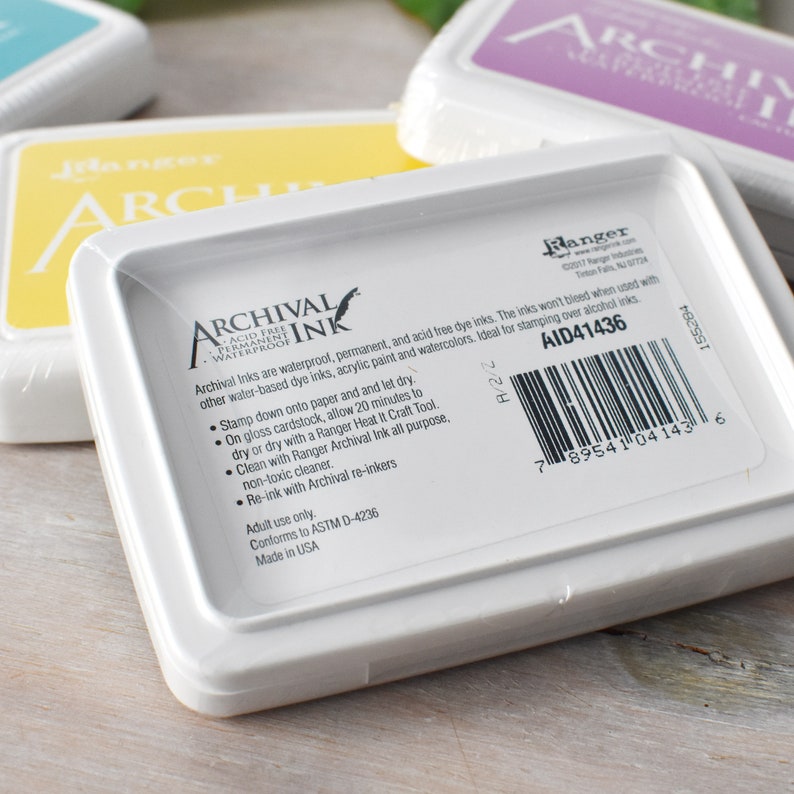 Ranger Archival Ink Dye Ink Pad 28 COLOUR OPTIONS Rubber | Etsy