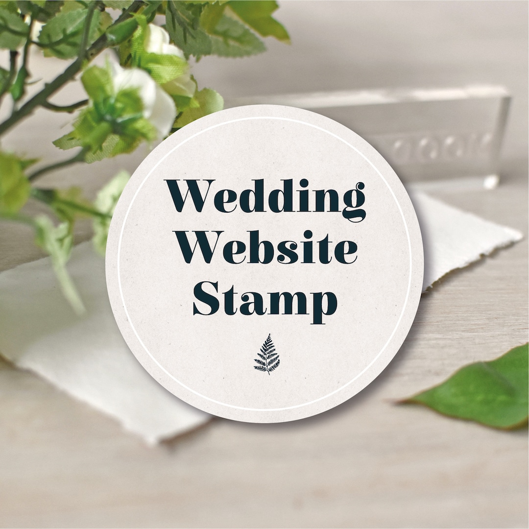 Custom Wedding Website or Hashtag Stamp - Etsy