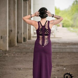 Purple Promise Dresslong Dress,slashed,open Back,cutout,braided ...