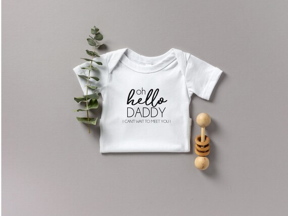 Hello daddy onesies® hi daddy onesies® husband pregnancy | Etsy