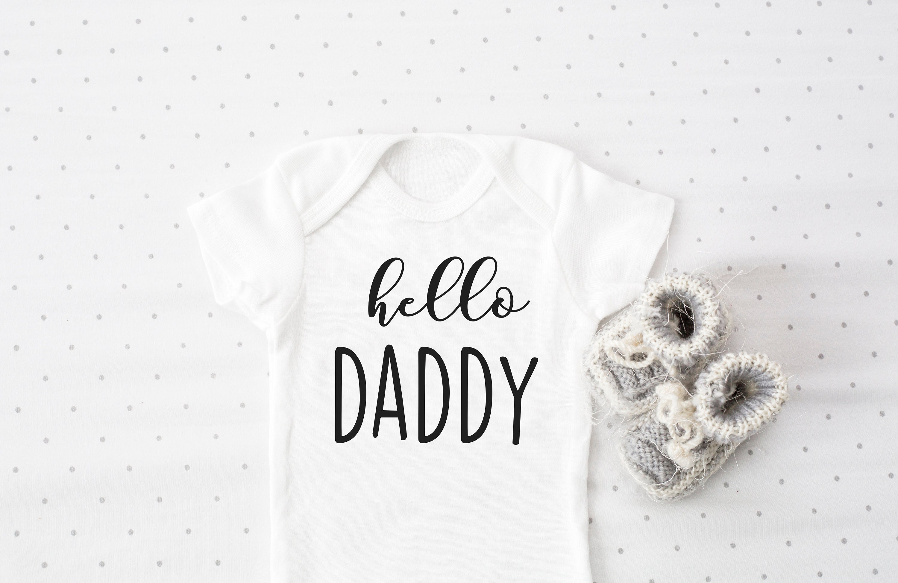 Hello Daddy Custom Baby Onesie for Pregnancy Announcement or | Etsy