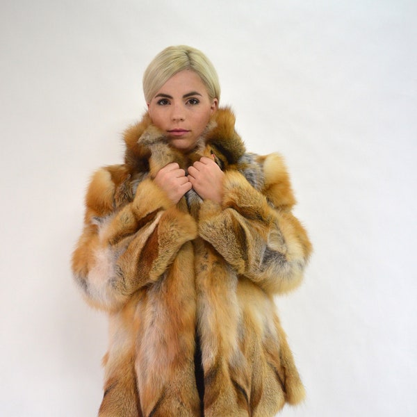 Red Fox Fur Coat - Etsy