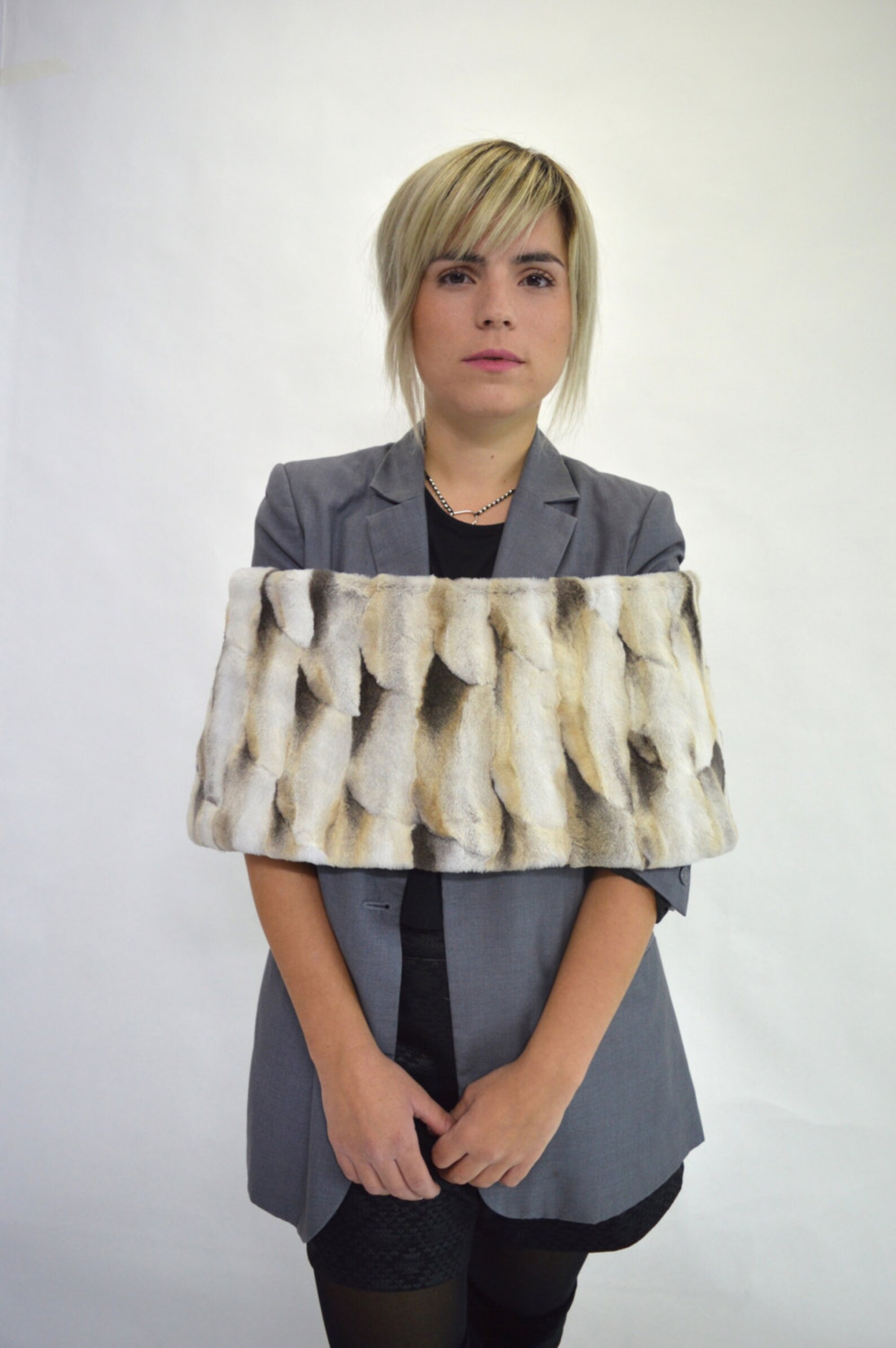 Real Fur Collar Fox Collar Sheared Fox Fur Cowl Fur Collar - Etsy