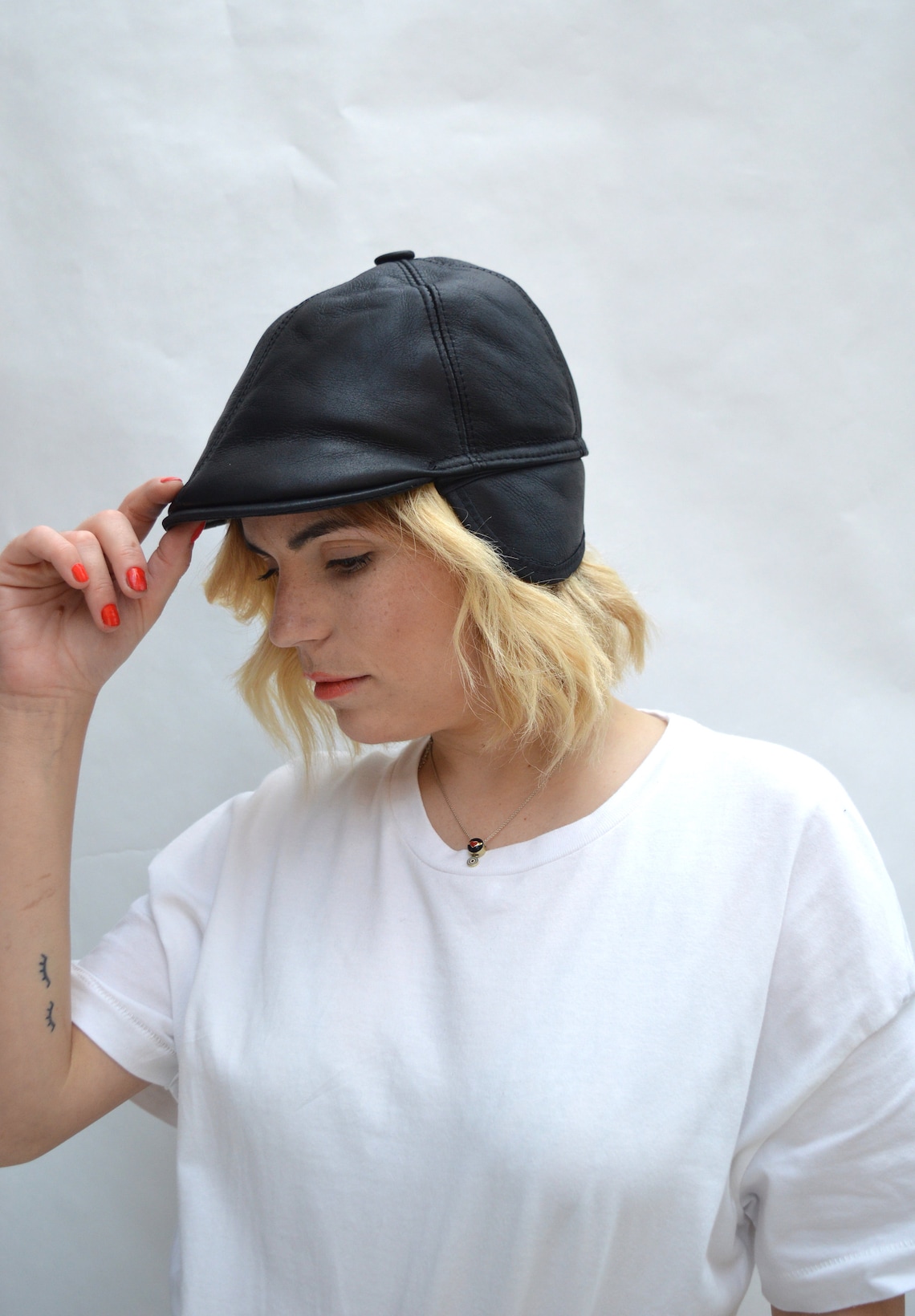 Real Shearling Equestrian Riding Cap With Ears Flaps and | Etsy