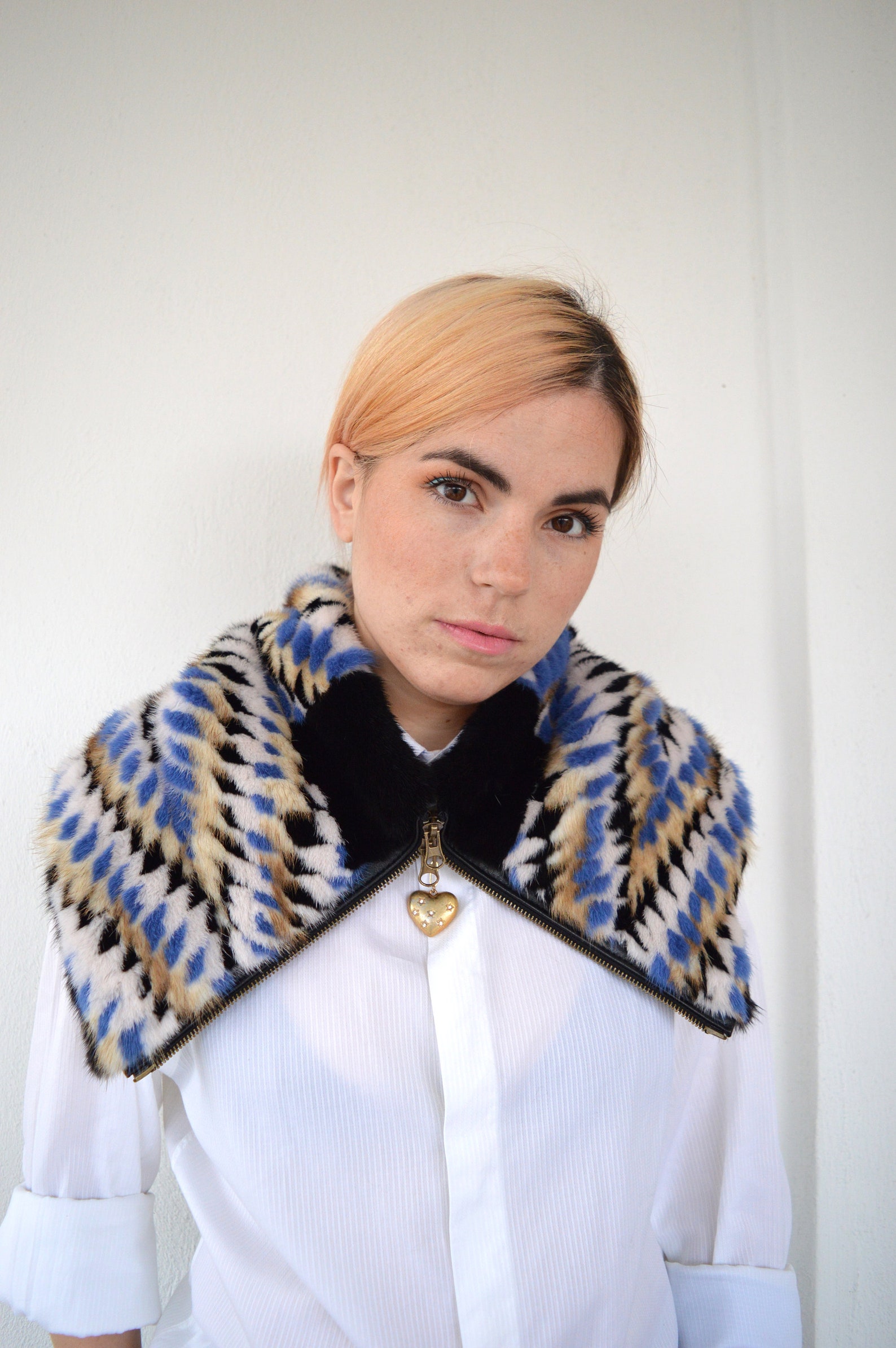 Real Mink Fur Cowlinfinity Fur Scarf in Pixelated Mink - Etsy