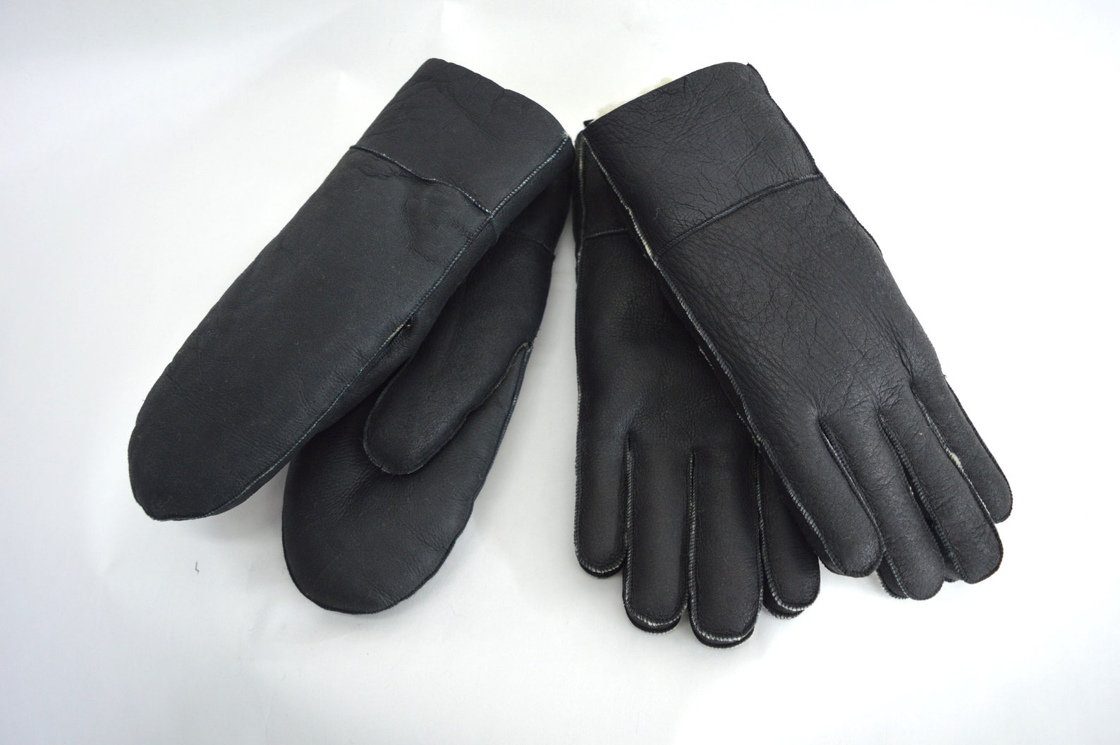 Real Sheepskin Fur Mittens Genuine Shearling Fur Gloves for - Etsy