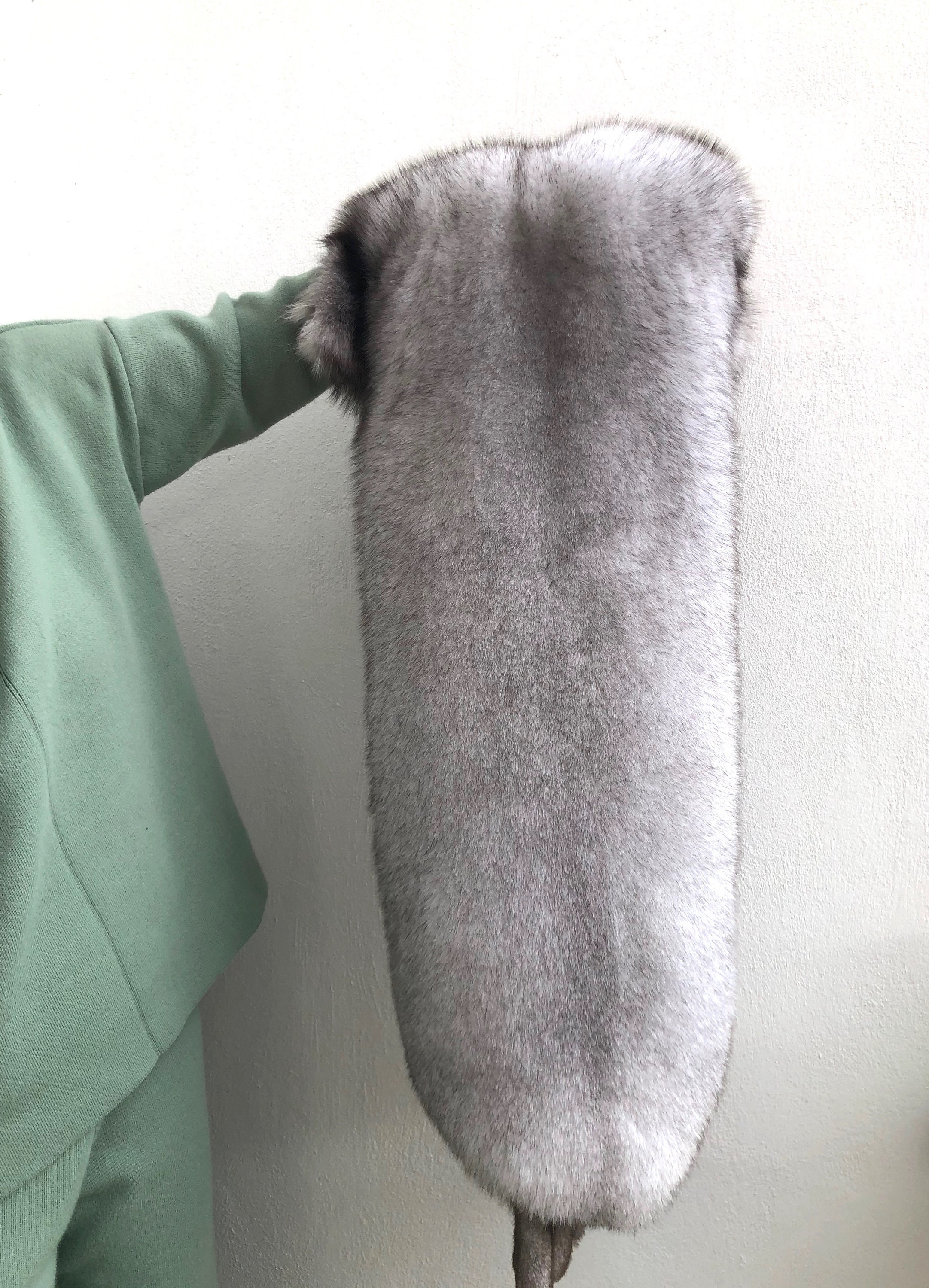 Genuine Blue Fox Fur Pelt:saga Royal White Fur Skin , Huge Size. - Etsy