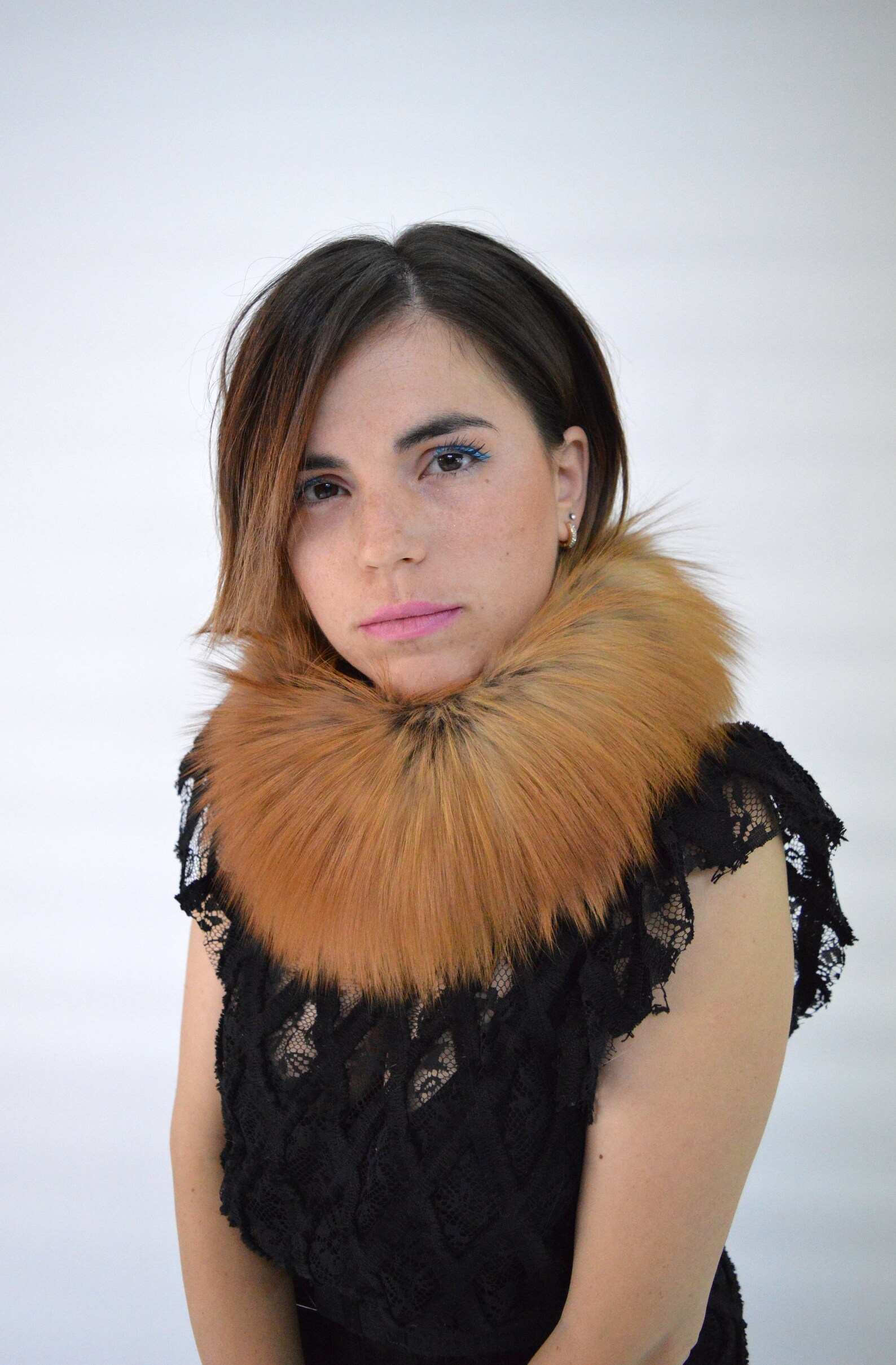 Real Red Fox Fur Headband or Collar. Elastic Winter Fur Loop - Etsy