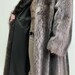 Real Grey Raccoon Fur Coat With Big Collar, Natural Grey Cross Full ...