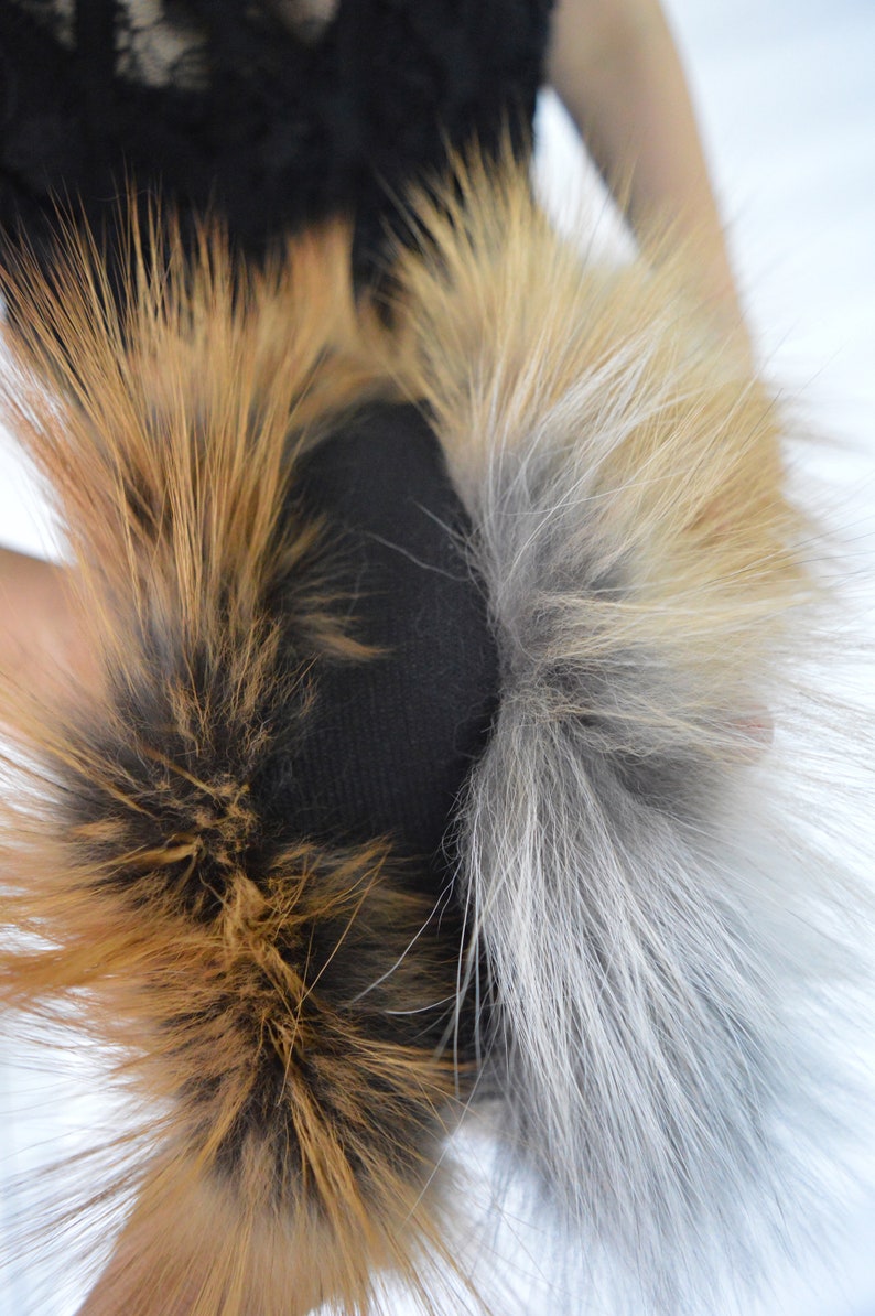 Real Red Fox Fur Headband or Collar. Elastic Winter Fur Loop - Etsy