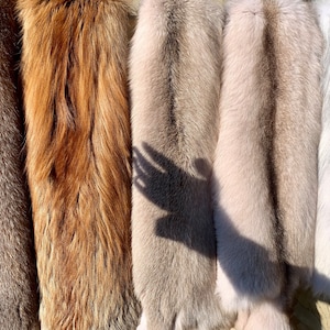 Genuine Crystal Fox Fur Pelt, Super Supple and Lavish as a Fur Stole or ...