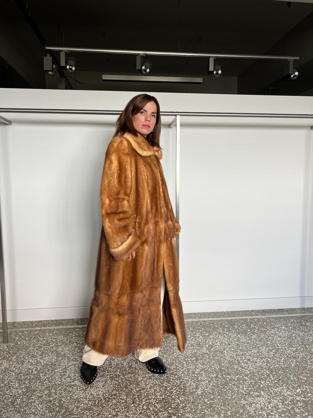 Handmade Golden Mink Fur Coat: Full Length Luxury Saga Stroller - Etsy