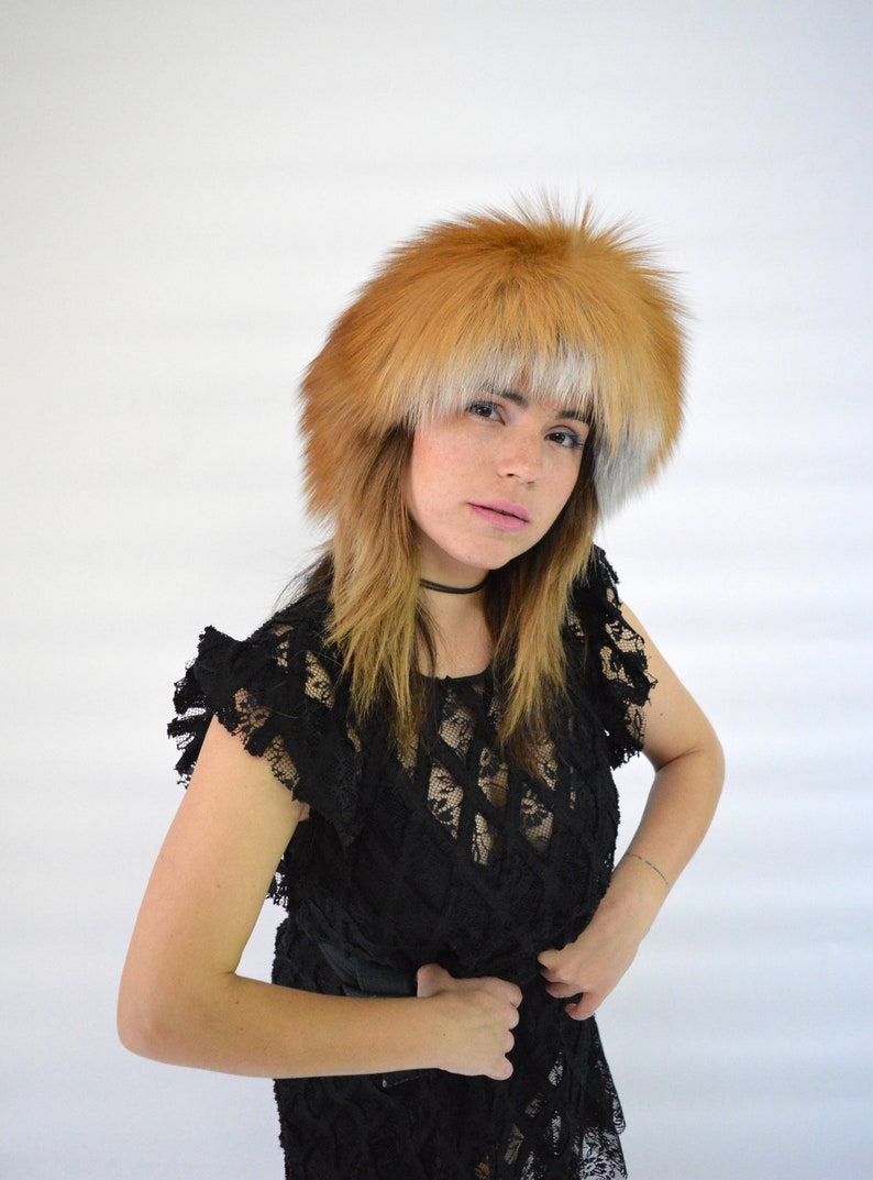 Real Red Fox Fur Headband or Collar. Elastic Winter Fur Loop - Etsy