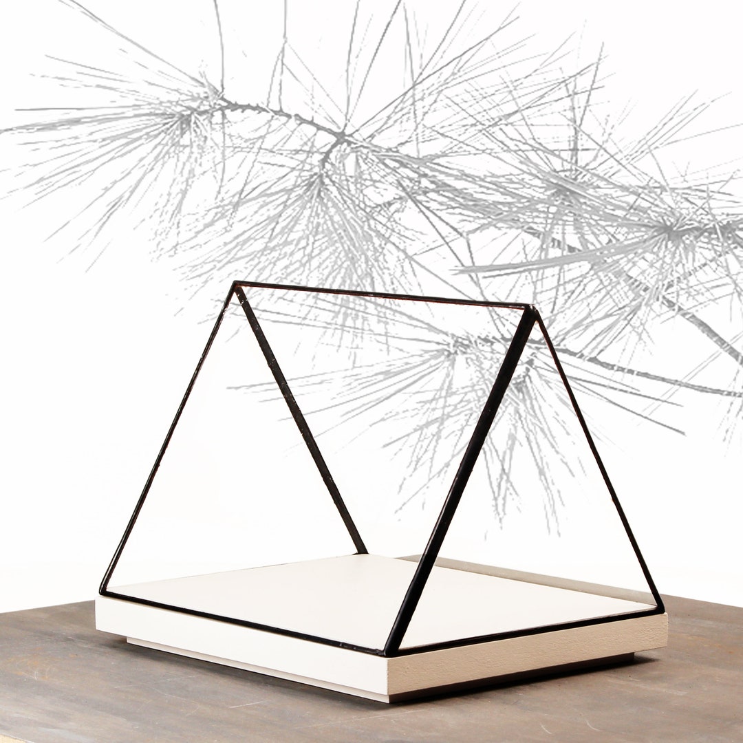 20x16x15,5 Cm 7.9x6.3x6.1 Inches triangle Glass Display Showcase ...